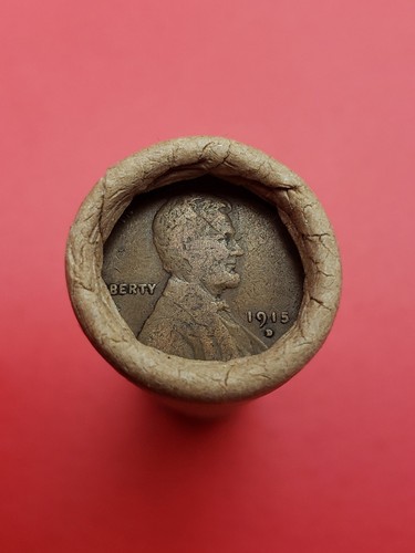 1915-D LINCOLN WHEAT CENT INDIAN HEAD PENNY TAILS COIN ROLL ENDERS RARE ...