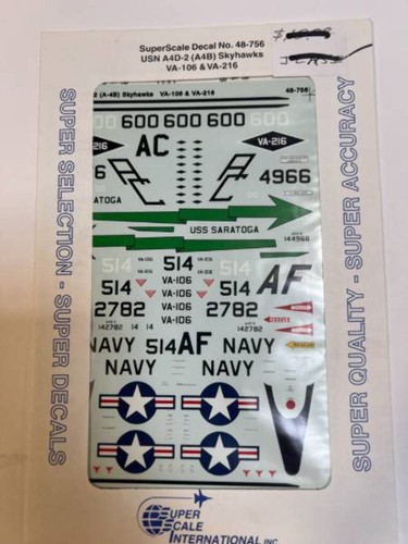 SuperScale 148 USN A4D-2 Skyhawks Decals VA-106VA-216 - New | eBay
