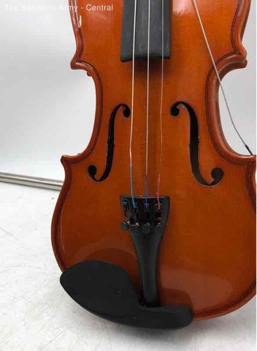 Brown Wooden 4 String Musical Instruments Acoustic Violin With Bow And ...