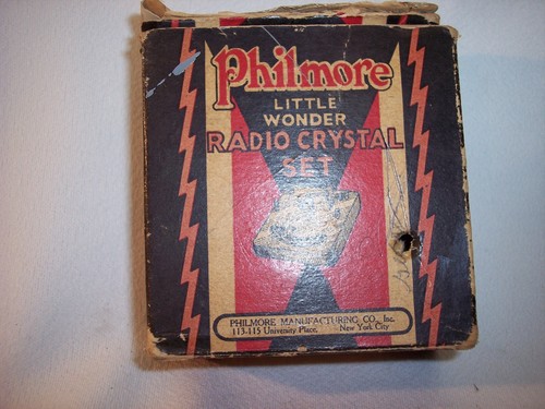 Vintage Philmore Little Wonder Crystal Radio Set Original Box made in ...