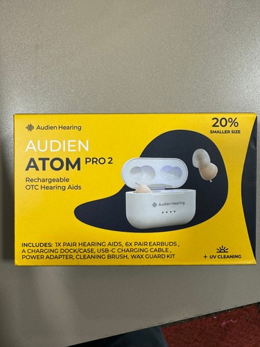 Audien ATOM PRO 2 Wireless Rechargeable OTC Hearing Aid, Premium ...