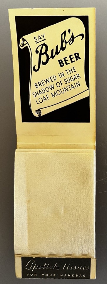 Vint. 1940-50's Bub' Beer Lipstick Tissue Booklet, Peter Bub Brewery ...