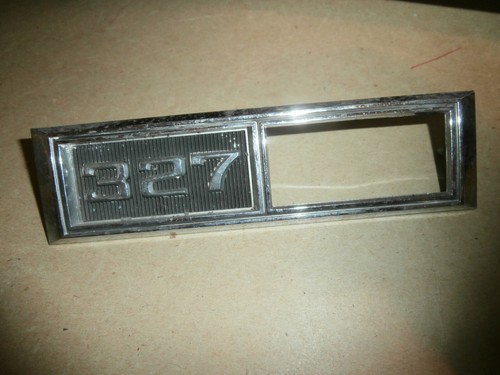 Vintage 3935907 Metal Fender Emblem Chevy 327 | eBay