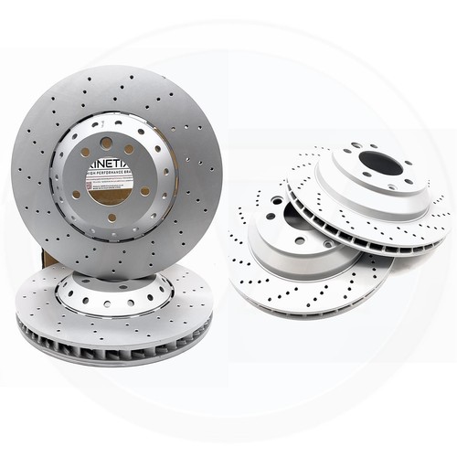 FOR PORSCHE CAYENNE 4.8 S CROSS DRILLED FRONT REAR BRAKE DISCS 390mm ...