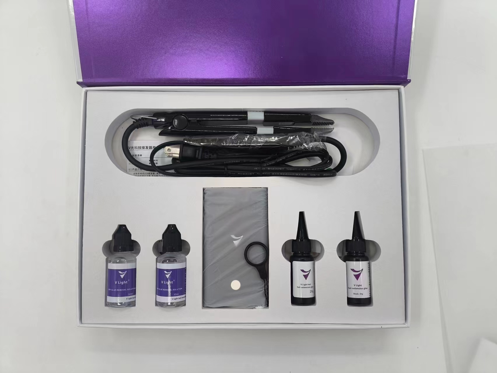 V Light Hair Extensions Kit V Light Hair Extensions Set for tape bulk ...