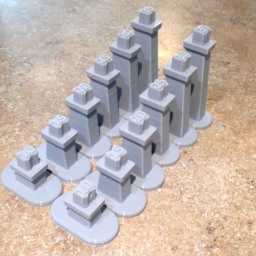 Graduated Support Columns / Piers for Disney Toy Monorail Track - Short ...