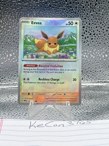 2025 Pokemon SV Prismatic Evolutions Eevee Reverse Holo Master Ball ...