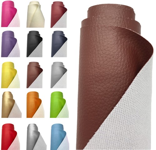 GRAIN FAUX LEATHER LEATHERETTE FABRIC HEAVY DUTY WATERPROOF MATERIAL ...