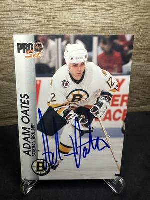 1992-93 Pro Set #3 Adam Oates Boston Bruins HOF In-Person On-Card AUTO ...