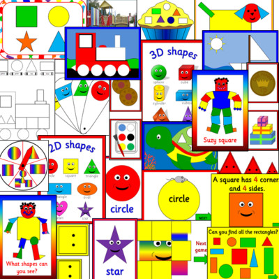 SHAPE resource pack - numeracy/ Maths to PRINT- EYFS, Early Years ...