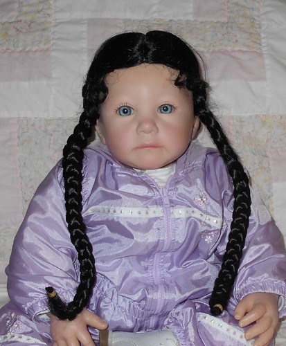 Monique SHEILA Doll Wig SIZE 14/15 BLACK Braids are Down No Bangs Skin ...