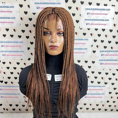 Box Braids Wig Braided Lace Closure Wigs For Black Women 22 inches ...