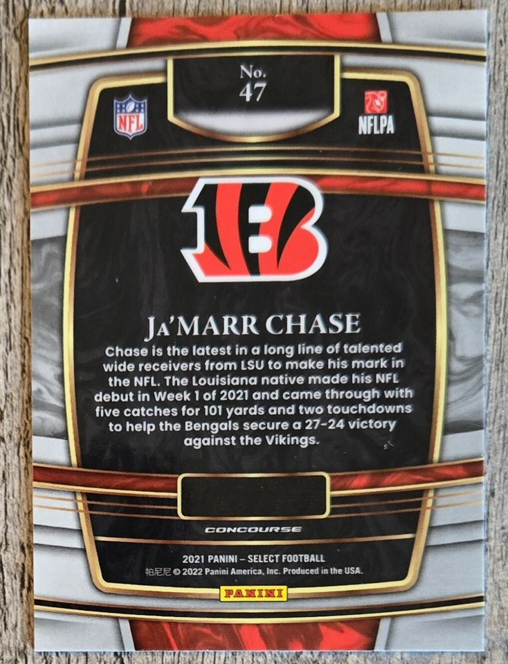 JaMarr Chase 2021 Panini Select Concourse #47 Rookie Card RC Bengals | eBay