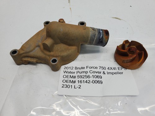 2012 BRUTE FORCE 750 4X4I EPS WATER PUMP & IMPELLER OEM#59256-1069 2301 ...