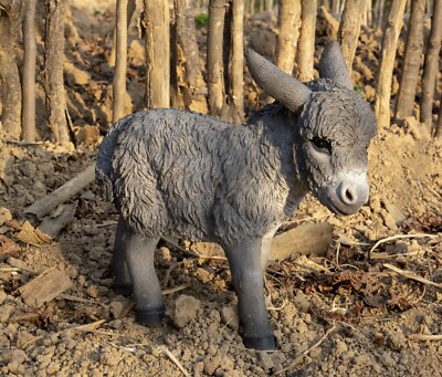 Medium Standing Donkey Resin Sculpture Garden Statue Home Decor Farm ...