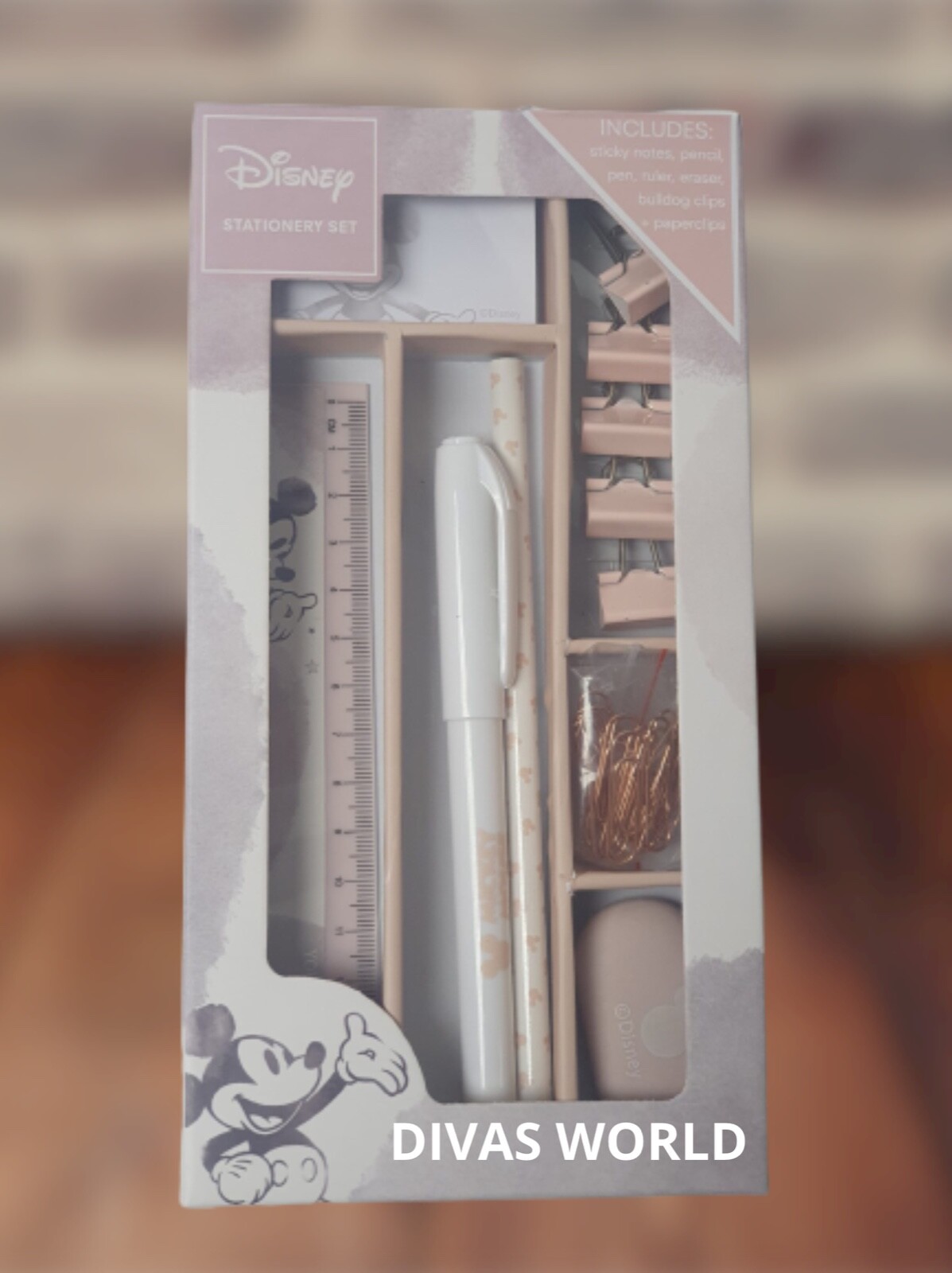 Disney Mickey Mouse Kids Stationery Set Pen Pencil Ruler Novelty Gift ...