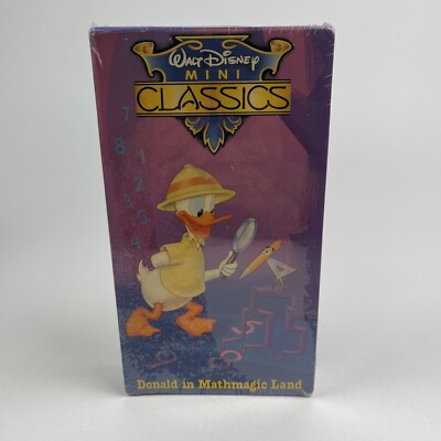 Walt Disney Mini Classics Donald in Mathmagic Land VHS 1991 Sealed Mini ...