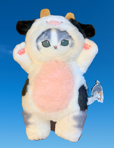 Mofusand Cow Nyan Big Plush Doll 12" Cow Cat Stuffed Toy Authentic Juno ...