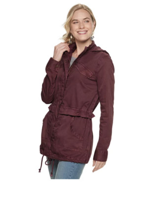 NWT Sonoma Jacket Long Utility Deep Plum Sz M MSRP $70 | eBay