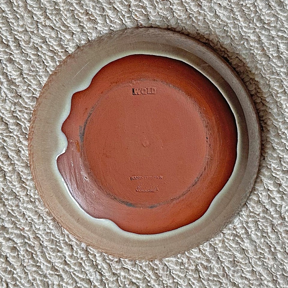 Vintage Wold hand thrown pottery dish, leaf design | eBay UK