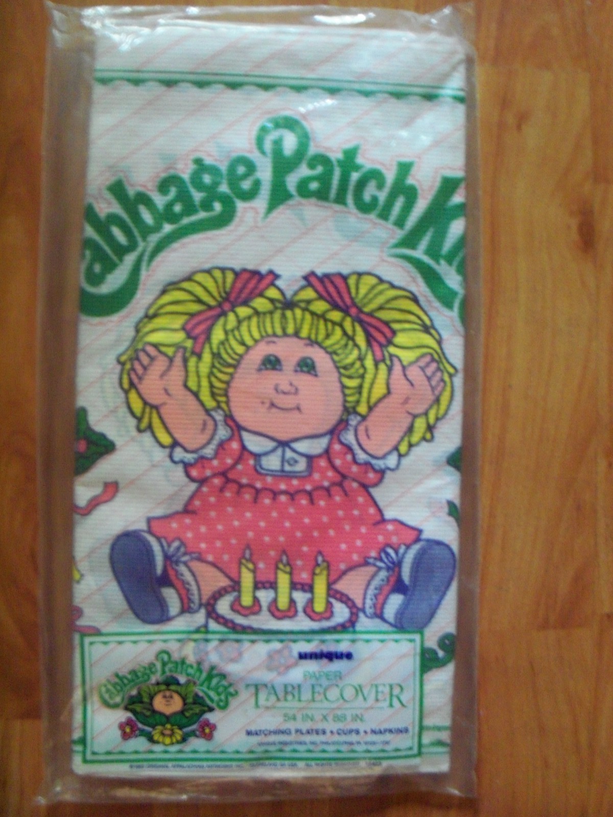 Cabbage Patch Kids Paper Tablecover Unique 1983 One 54" x 88" NOS Rare ...