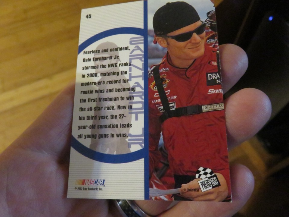 2002 PRESS PASS OPTIMA YOUNG GUNS DALE EARNHARDT JR RC #45 | eBay