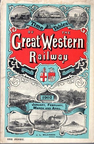 Vintage 1902 GWR Timetable Railway Poster Print A3/A4 | eBay UK