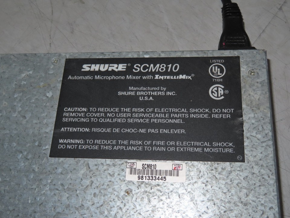 Shure SCM810 8-Channel Automatic Microphone Mixer | eBay