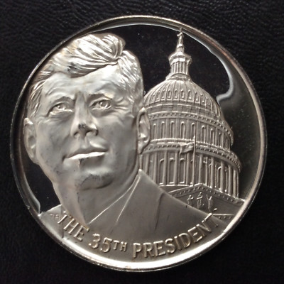Lincoln Mint The 35th President Legacy of John F. Kennedy Silver Medal ...