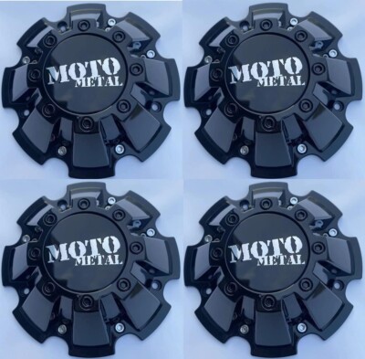 4 Pack Moto Metal 962 Gloss Black Wheel Rim Center Cap M-793 M793BK01 ...