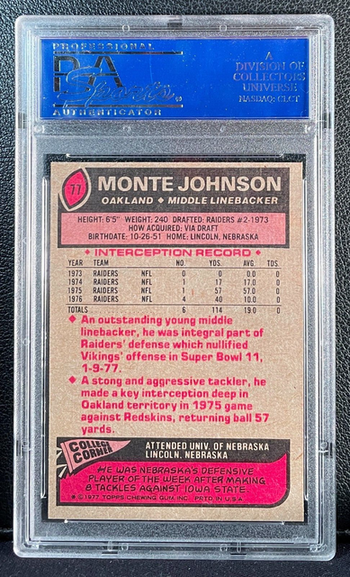 1977 Topps - #77 Monte Johnson (RC) for sale online | eBay