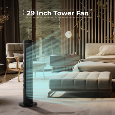 Sentik® 29 Inch Tower Fan 3 Speed Cool Home office Oscillating Quiet ...
