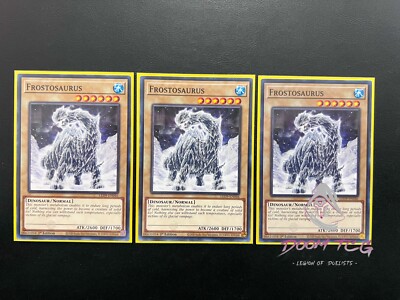 Yugioh! Frostosaurus LED9-EN049, WISU-EN008 (C) 1st Ed 3x “Dino Deck ...