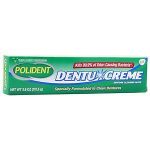 Polident Dentu-Creme Denture Cleanser Paste Triple Mint Freshness 3.9 ...