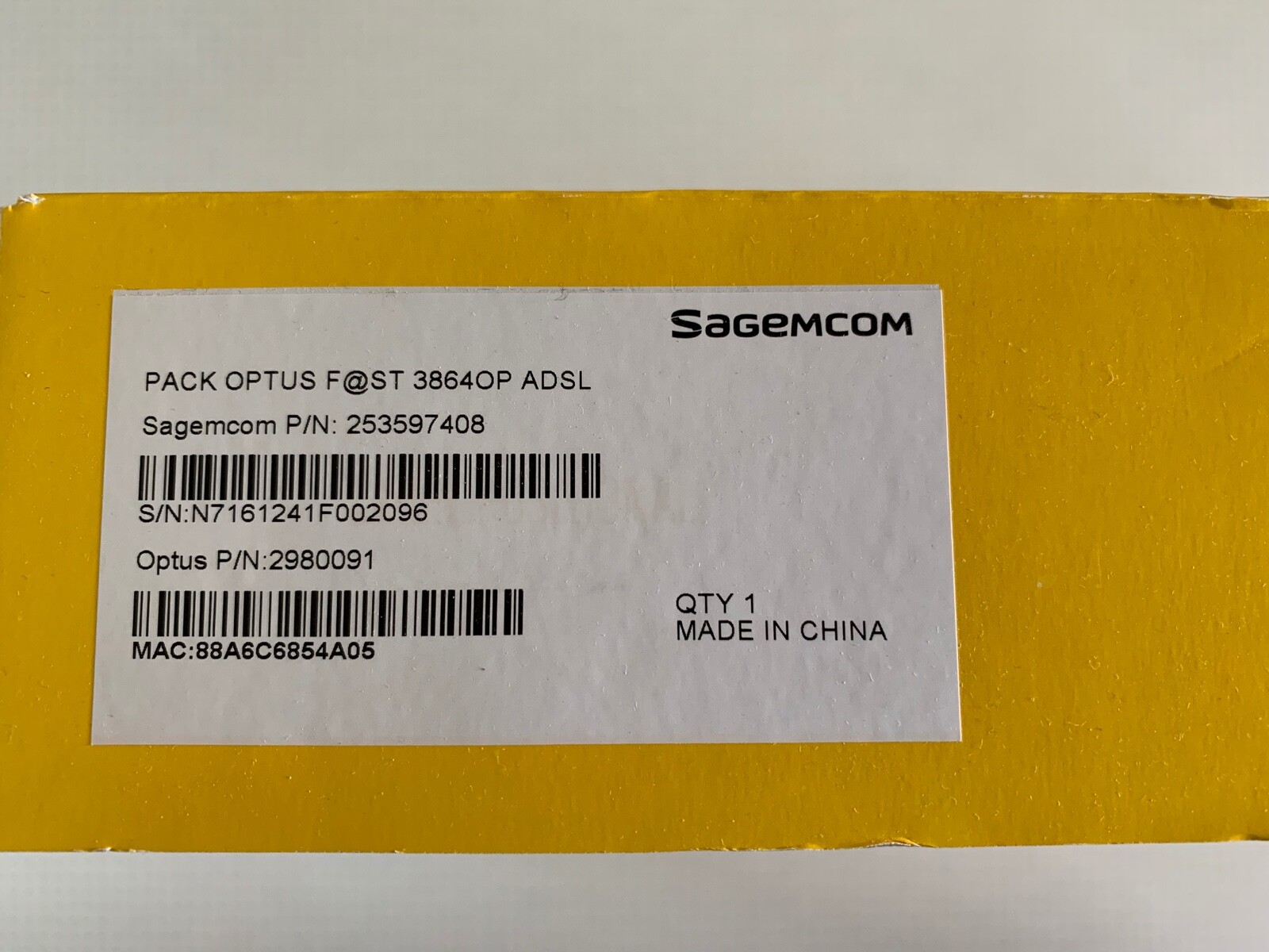 Brand New Optus 3864OP ADSL WiFi Modem Sagemcom | eBay