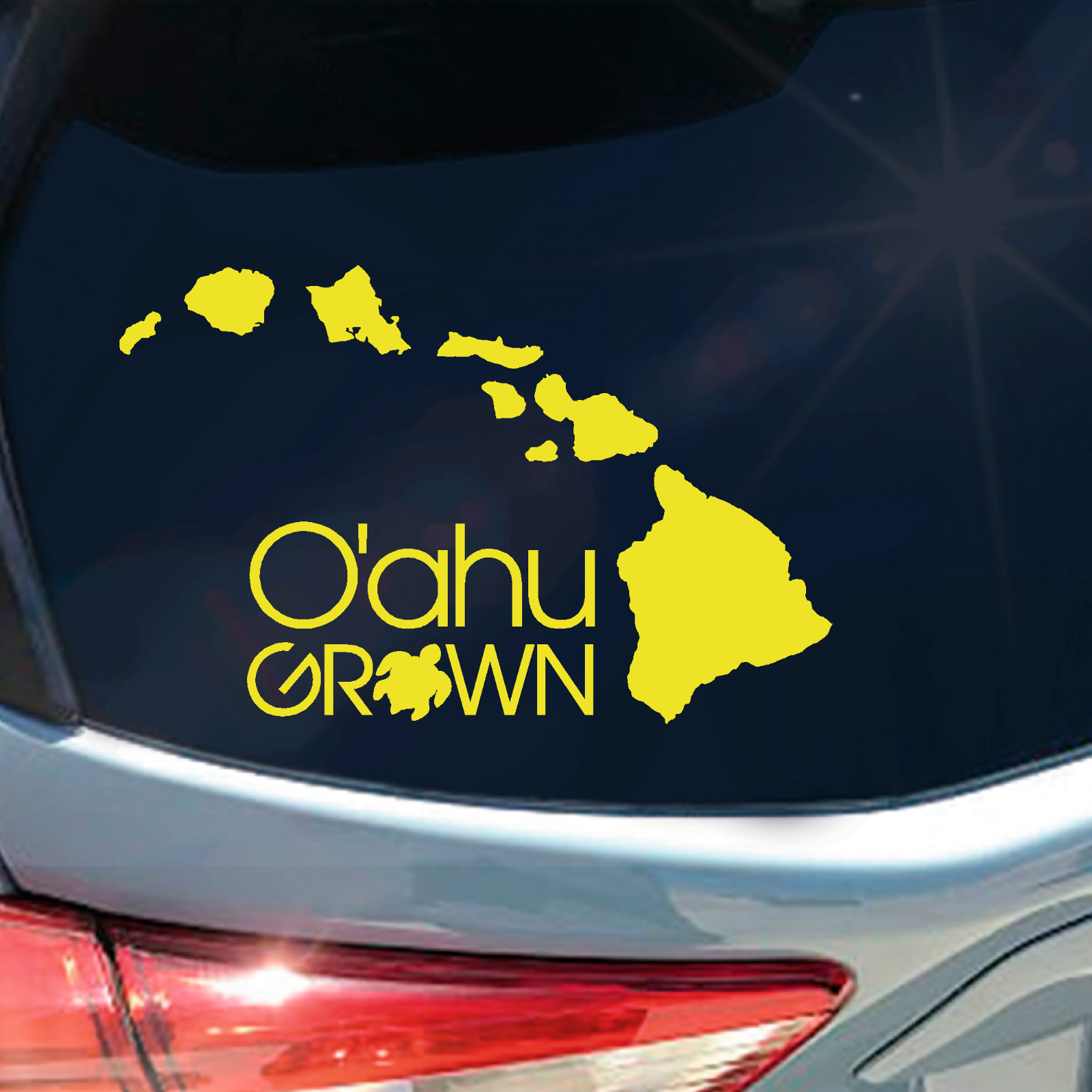 O'ahu Grown vinyl sticker decal Hawaiian Skate Surf board Hawaii Hilo ...