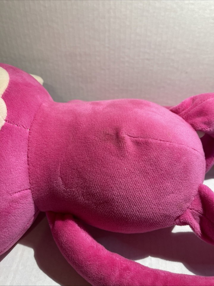 FINGERLINGS HUG BELLA Plush Pink Yellow Talking Stuffed Monkey 16 ...