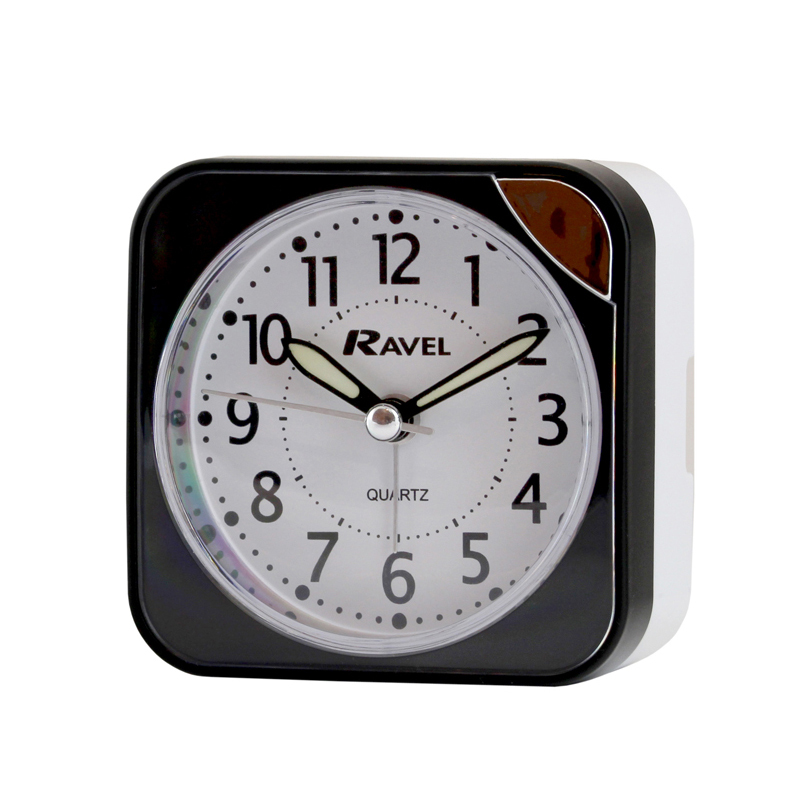 Ravel Quartz Travel Alarm Clock White/Black/Silver RC001 | eBay UK