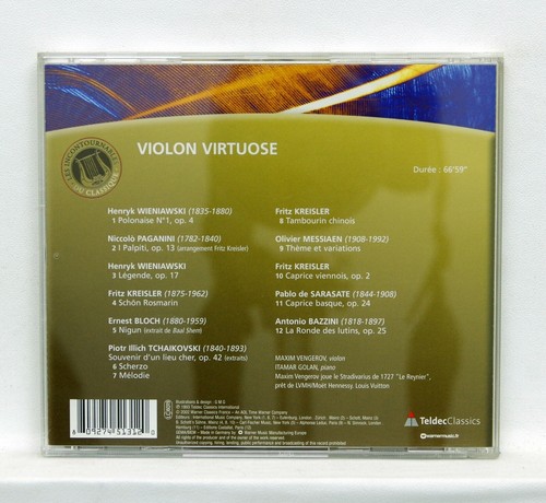 MAXIM VENGEROV - PAGANIN, KREISLER, SARASATE Violon virtuose TELDEC CD ...