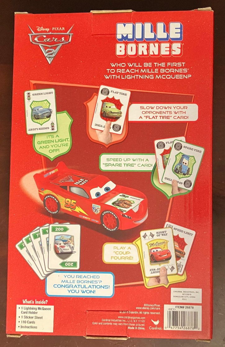 MILLE BORNES CARD GAME - DISNEY PIXAR CARS 2 NEW | eBay