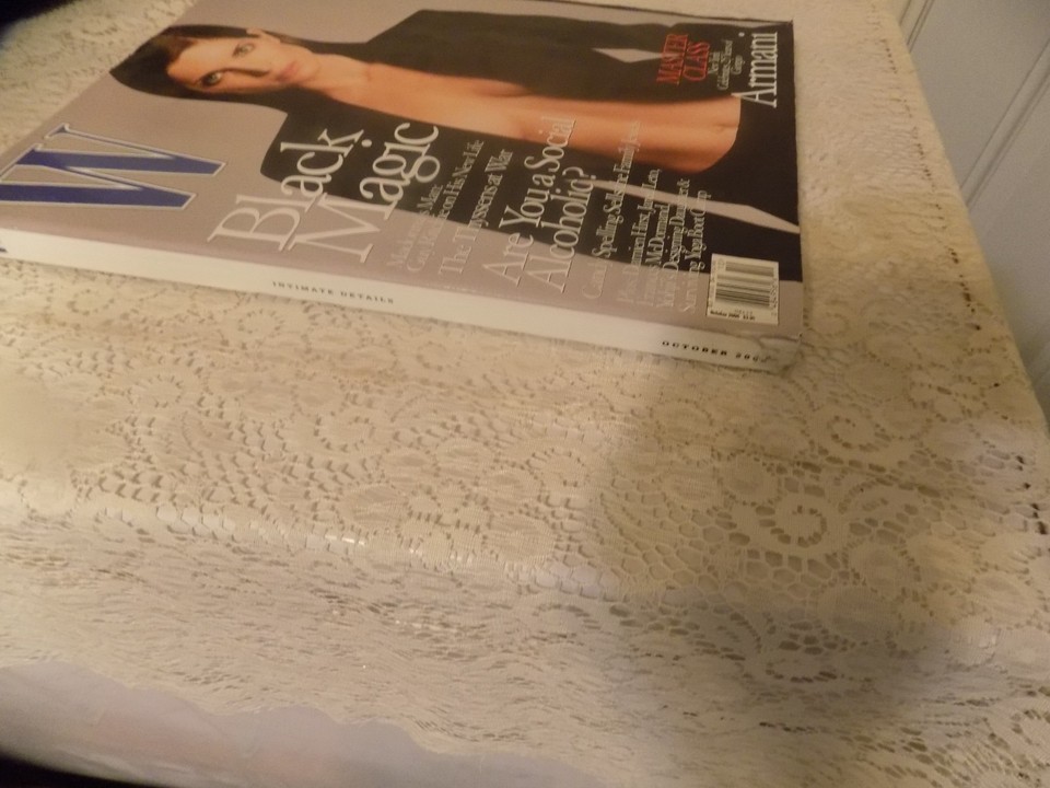 2000 OCTOBER W MAGAZINE - STEPHANIE SEYMOUR NICE FASHION FRONT COVER ...