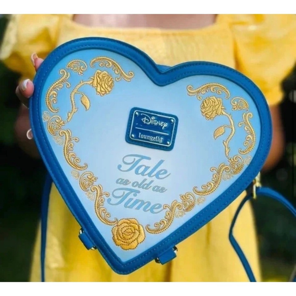 Loungefly Beauty and the Beast Convertible Heart Mini Backpack ...