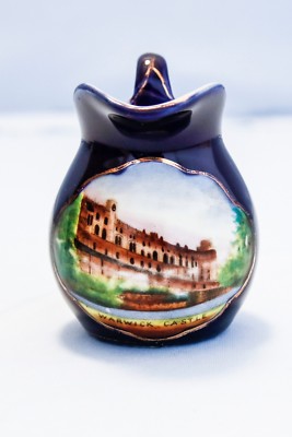 Vintage Porcelain Miniature Pitcher Warwick Castle Britain William The ...