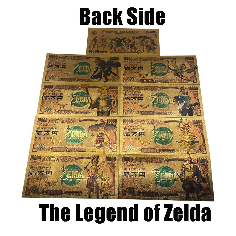 New 8pcs Japan The Legend of Zelda Anime Gold Banknote for Collection ...