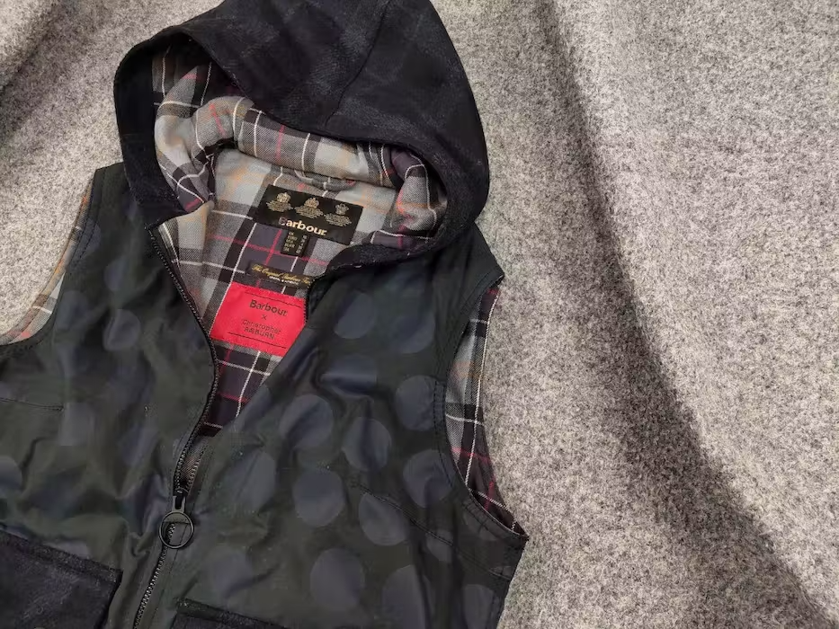 Barbour x Christopher Raeburn Women's Wax Navy Vest Jacket | eBay