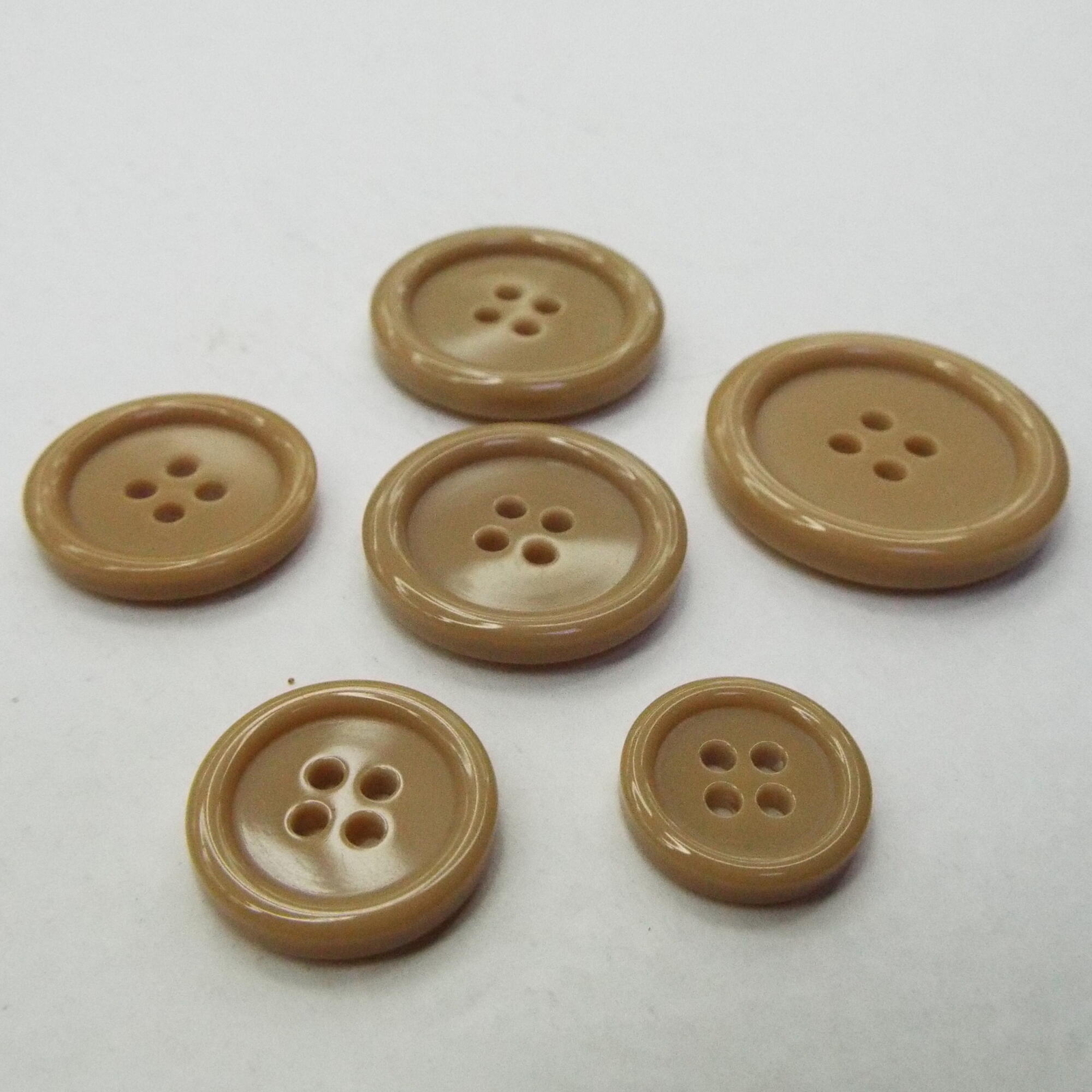 15mm 18 20mm 22 25 28mm Beige Camel Gloss Jacket Suit Coat BUY 2 4 8 ...