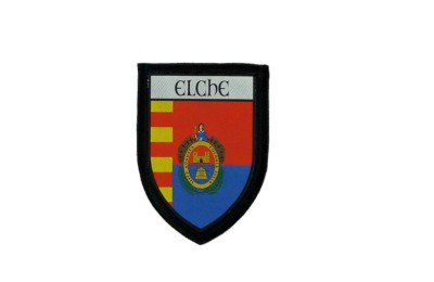 Patch printed embroidery travel souvenir shield city flag spain elche ...