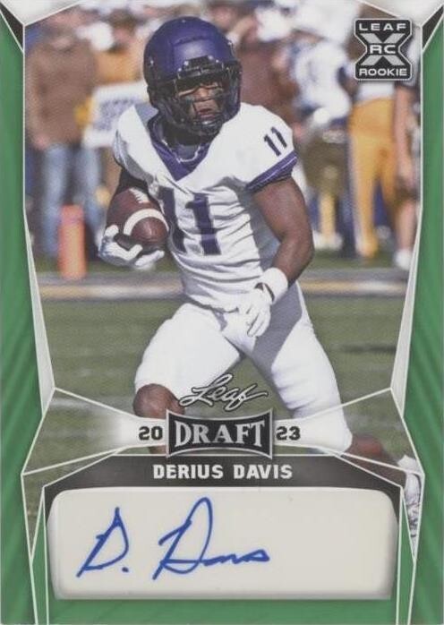 2023 Leaf Draft - Autographs Derius Davis #BA-DD2 Green (AU, RC) for ...