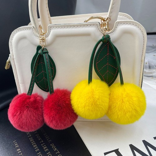 Cherry Plush Toy Keychain Women's Bag Pendant Backpack Car Key Pendant ...