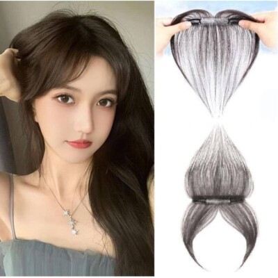 100% Human Hair Traceless Baby Hair Forehead Cover Hairline Bang for ...